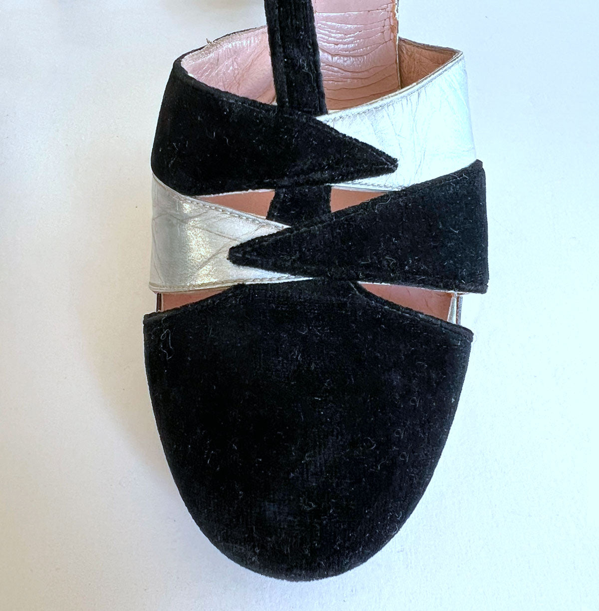 Flapper T-Strap Evening Heels 20s Black Vintage Shoes Silver Lightning ...