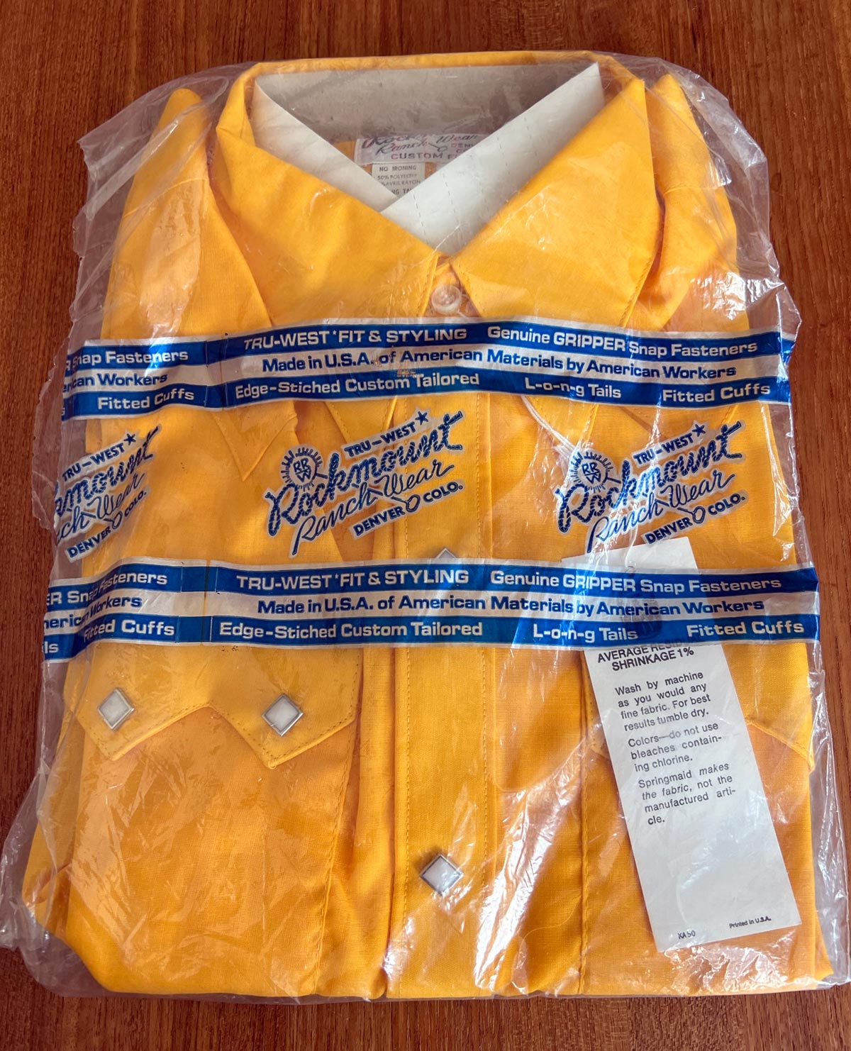 Deadstock 70s Western Cowboy Shirt Vintage Diamond Snaps Stop Sign ...