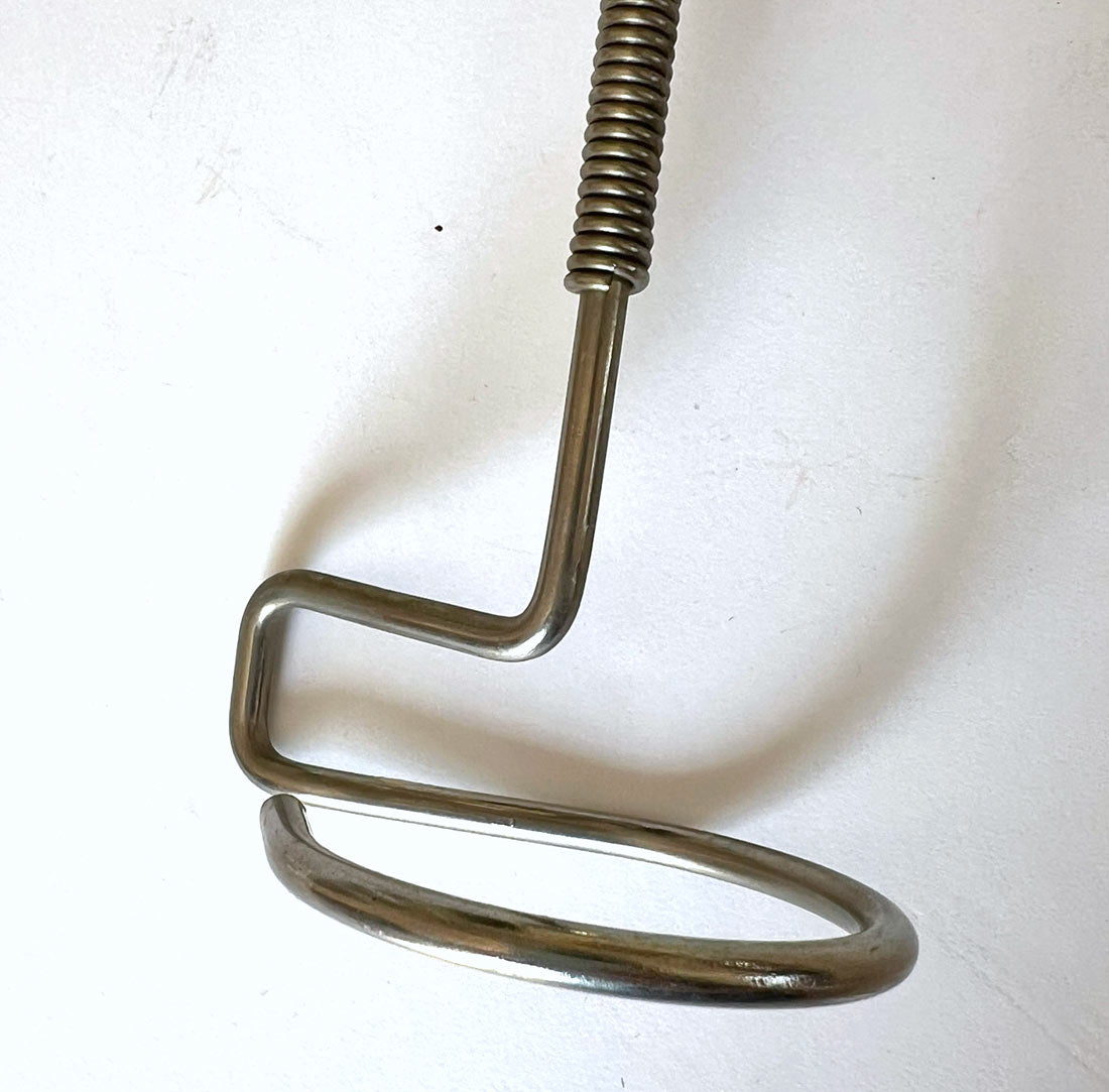 20s 30s Hat Display Stand Vintage Silvertone Metal, Spring & Pull Cord ...